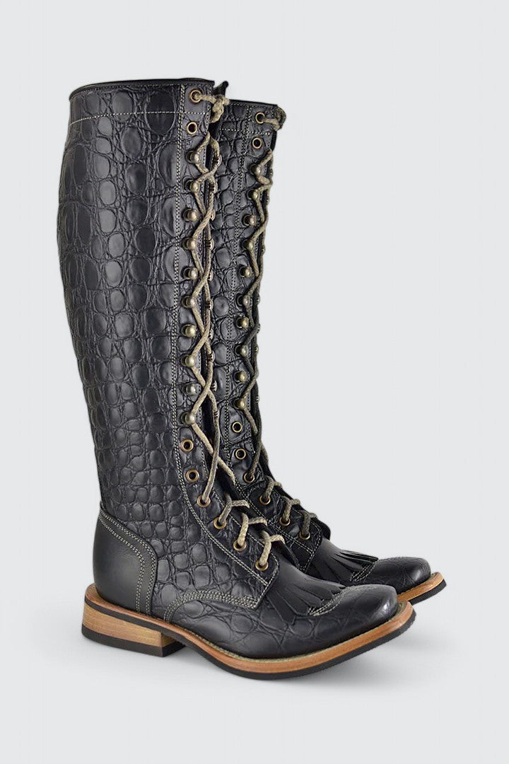 Stivali Western per equitazione Corina Black crocco - Secchiari Boots