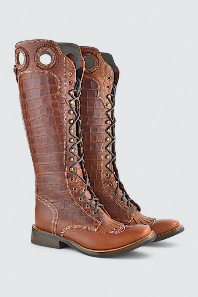 Stivali Western per equitazione Vernon crocco cotto - Secchiari Boots
